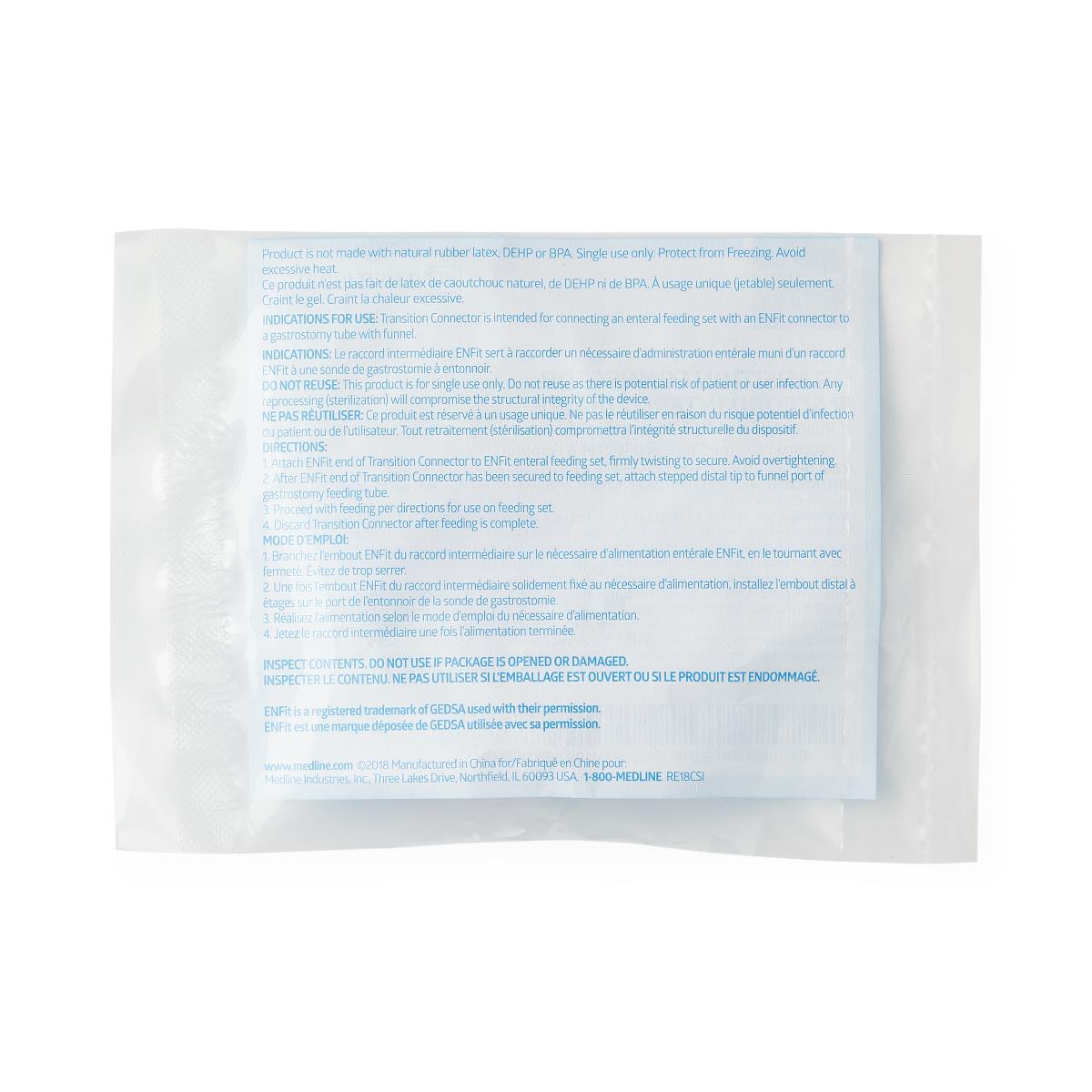 ENFit Transition Connectors for Feeding Tube